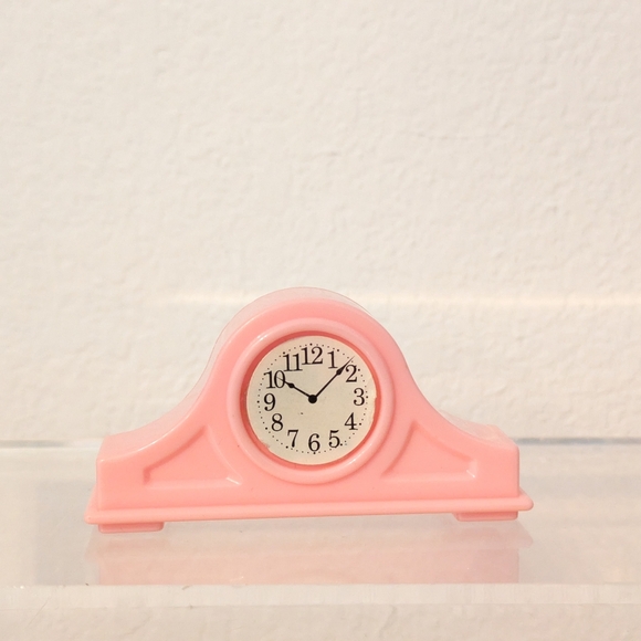 Playskool | Toys | Vintage Playskool Dollhouse Pink Mantle Clock | Poshmark